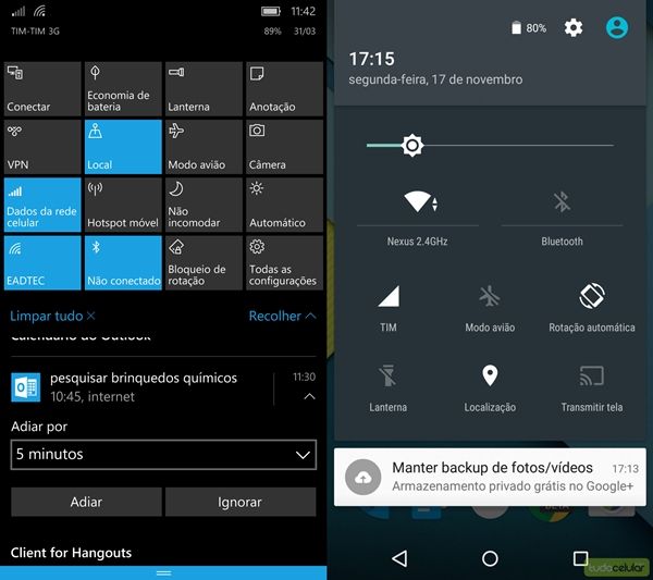Android Marshmallow e Windows 10 Mobile: semelhanças e diferenças - 4gnews